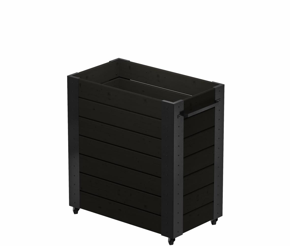 Plus Cubic rollender Raumteiler Rankkasten 87 x 50 x 130 cm schwarz mit ...